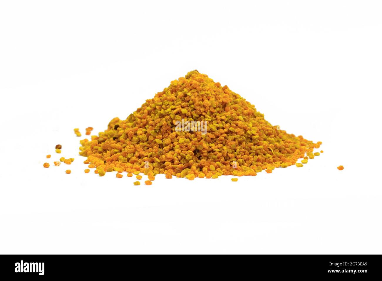 Pile of bee pollen isolated on white Stock Photo - Alamy
