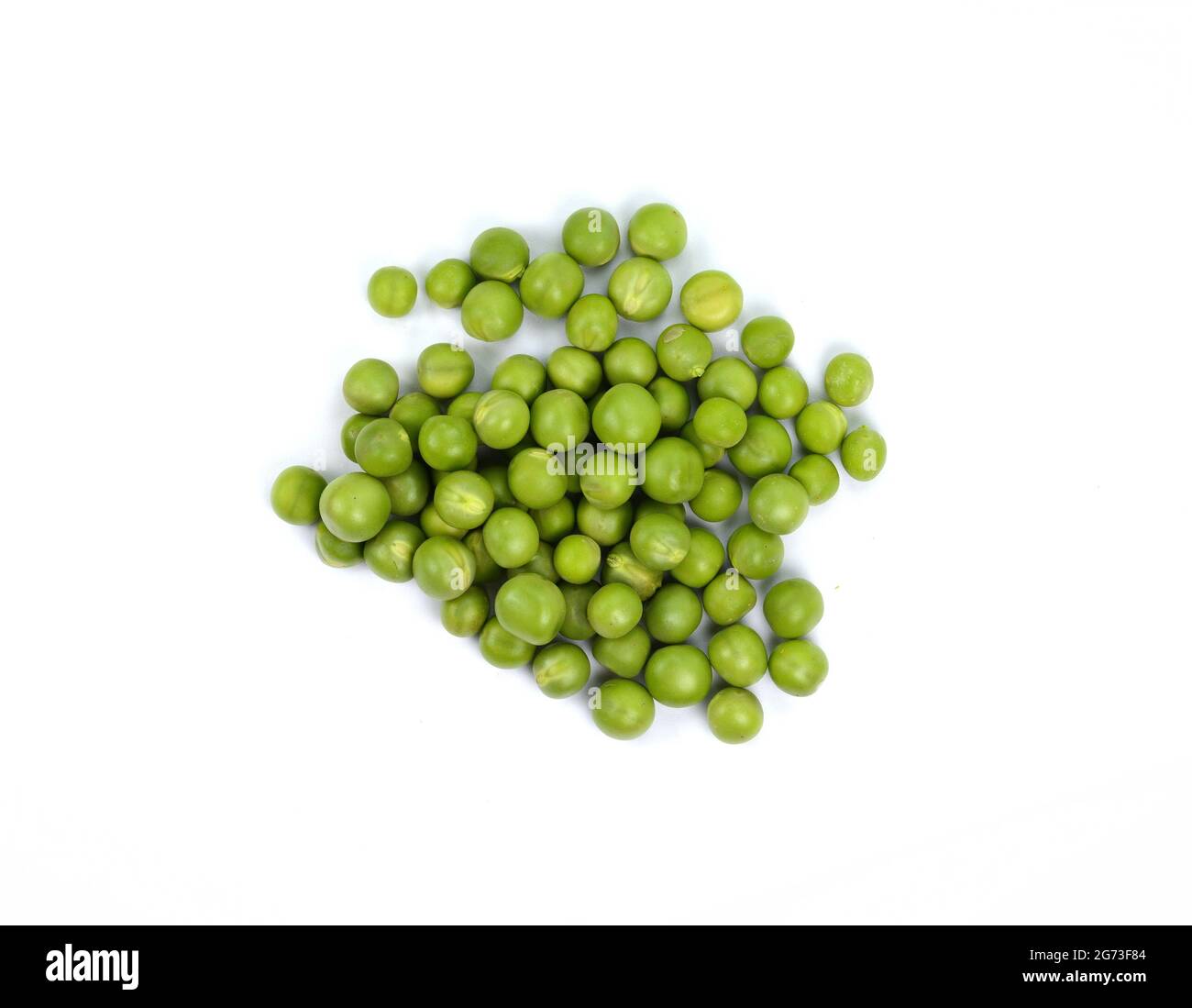 Fresh green peas isolated on white background Stock Photo - Alamy