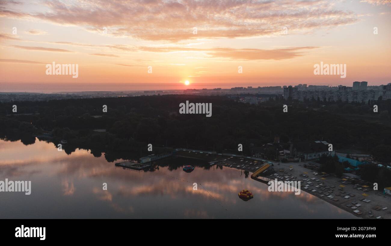 Aerial view vibrant sunrise hi-res stock photography and images - Alamy