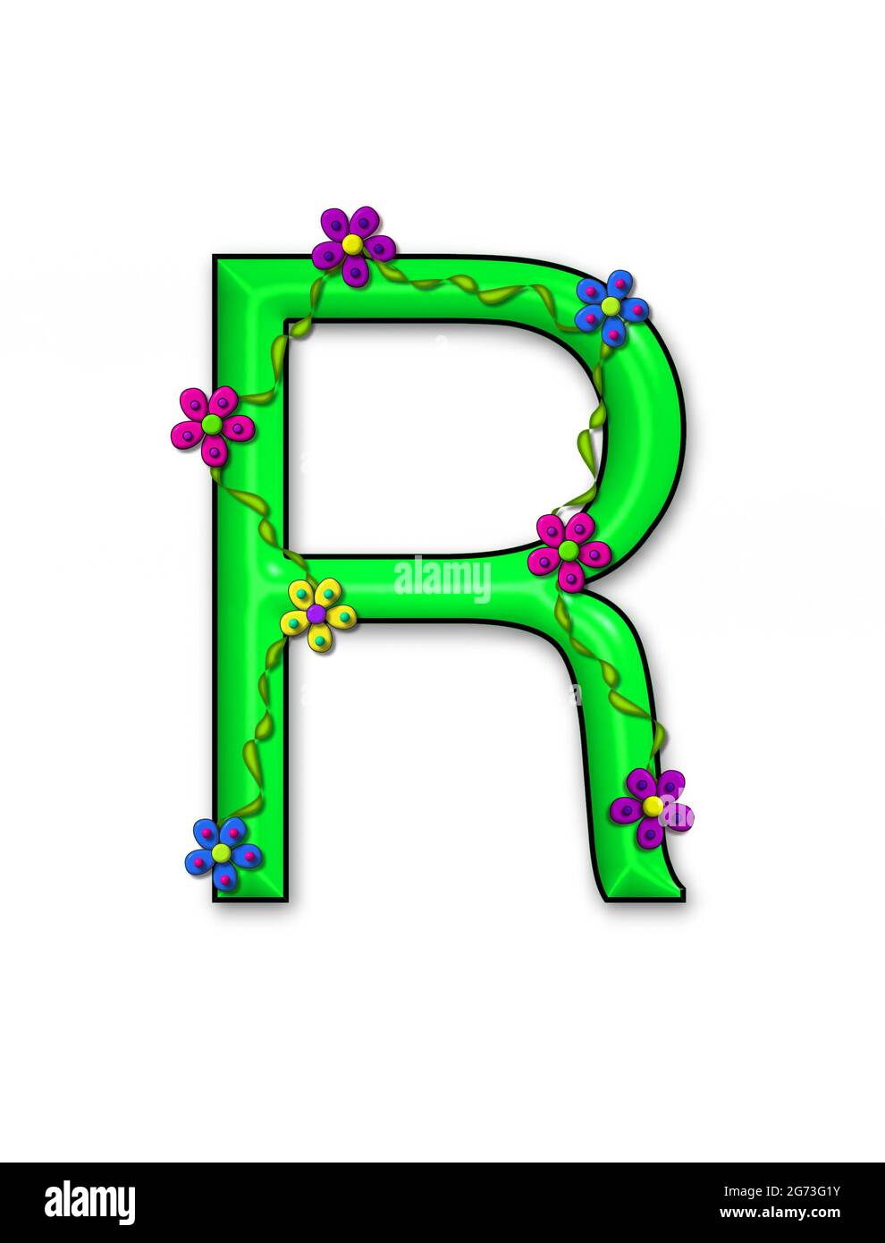 Letter r flowers hi-res stock photography and images - Alamy