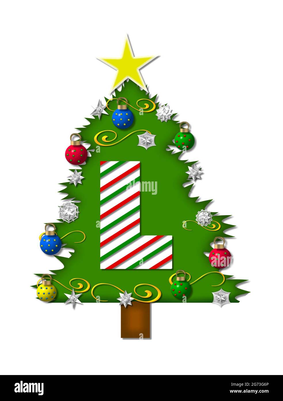 Letters Alphabet Christmas Tree