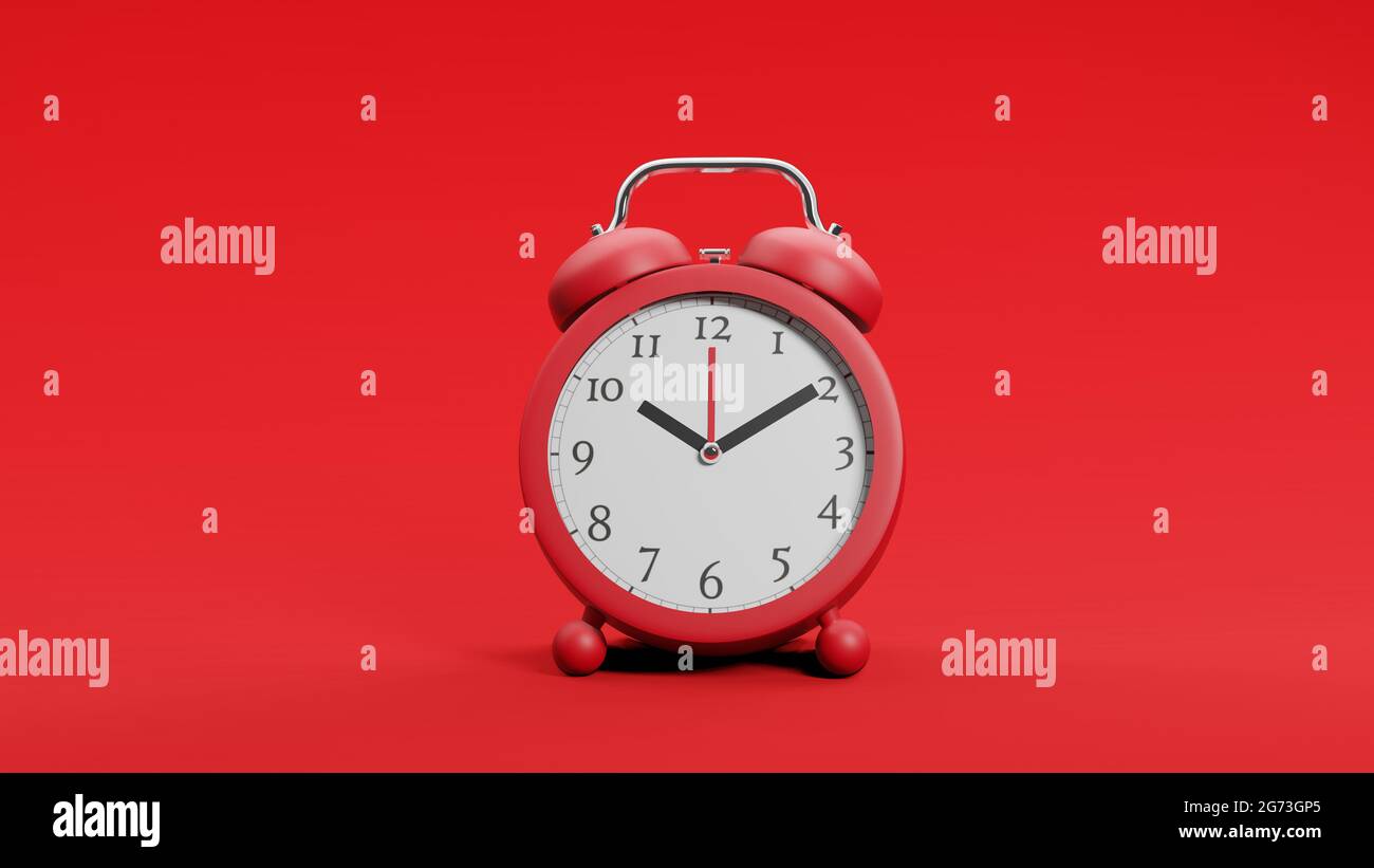 retro vintage Alarm clock Time concept 3d rendering Stock Photo - Alamy