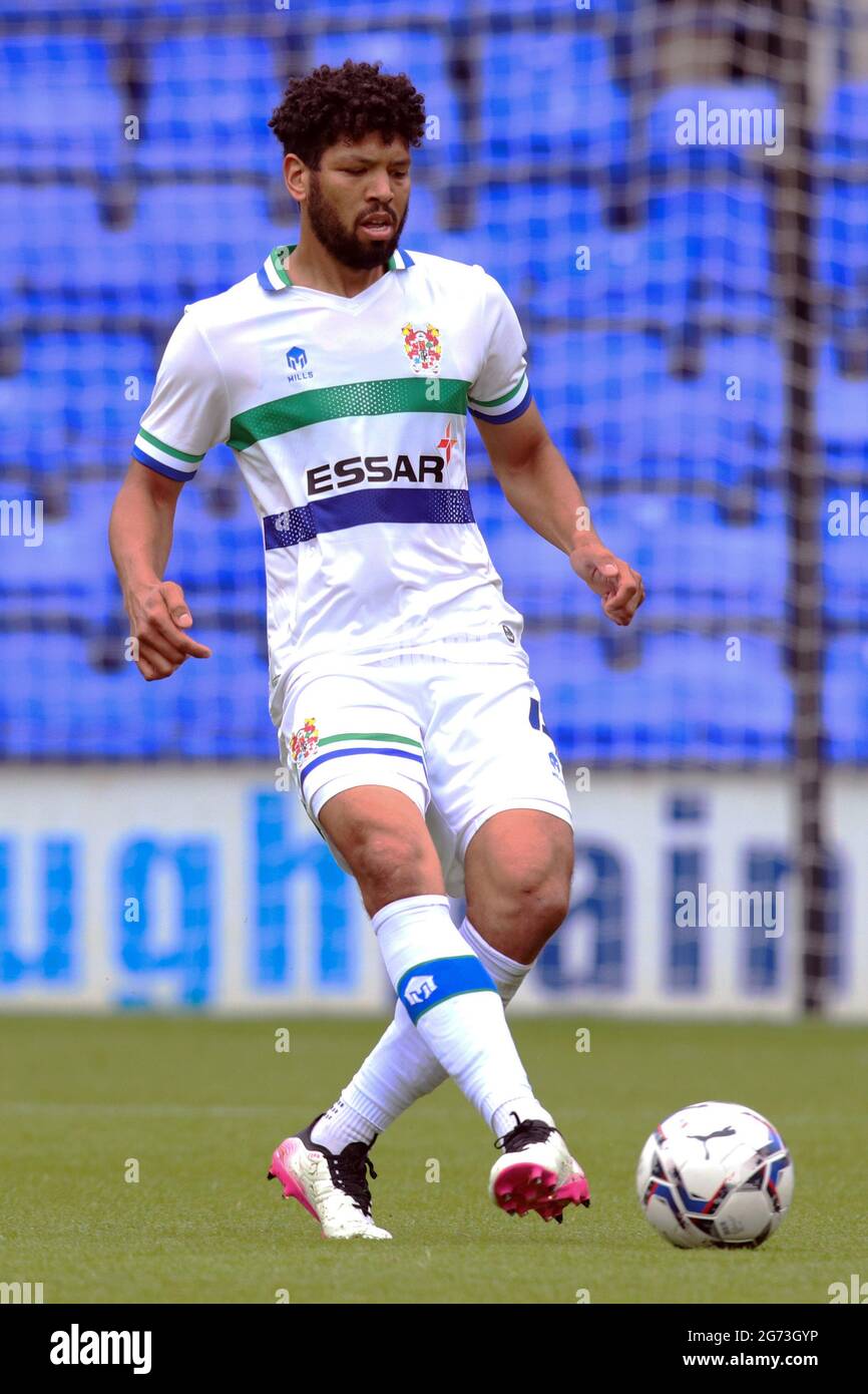 Birkenhead, UK. 10th July, 2021. Nathaniel Knight-Percival of Tranmere ...