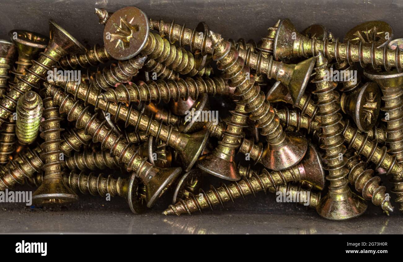 Close up shot of screws Stock Photo - Alamy