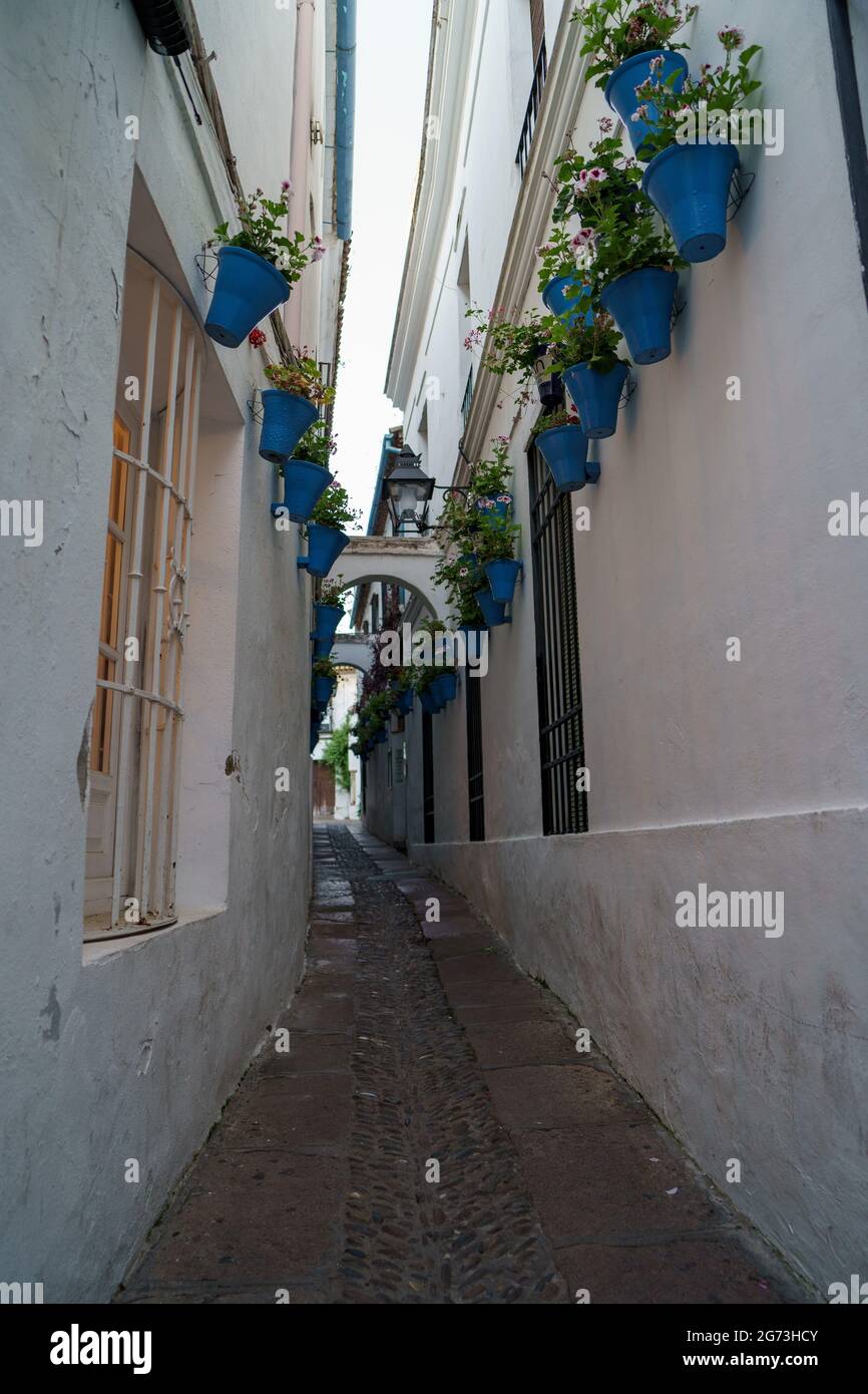 Narrow path between two buildings Stock Photo - Alamy