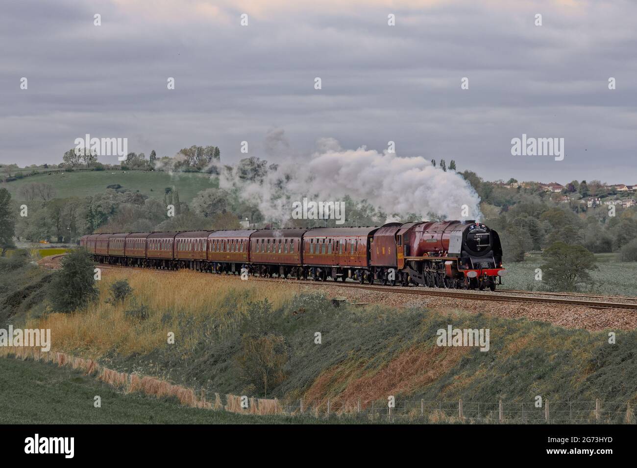 duchess of sutherland steam train Stock Photo - Alamy