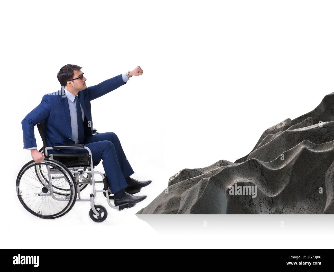 The accessibility concepth with wheelchair for disabled Stock Photo - Alamy