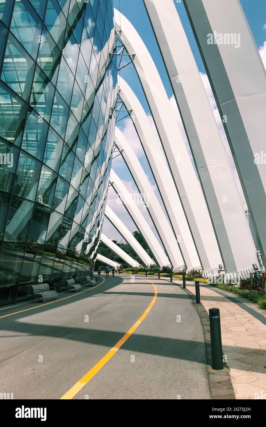 Vertical shot of a Gardens by the Bay nature park in the Central Region ...