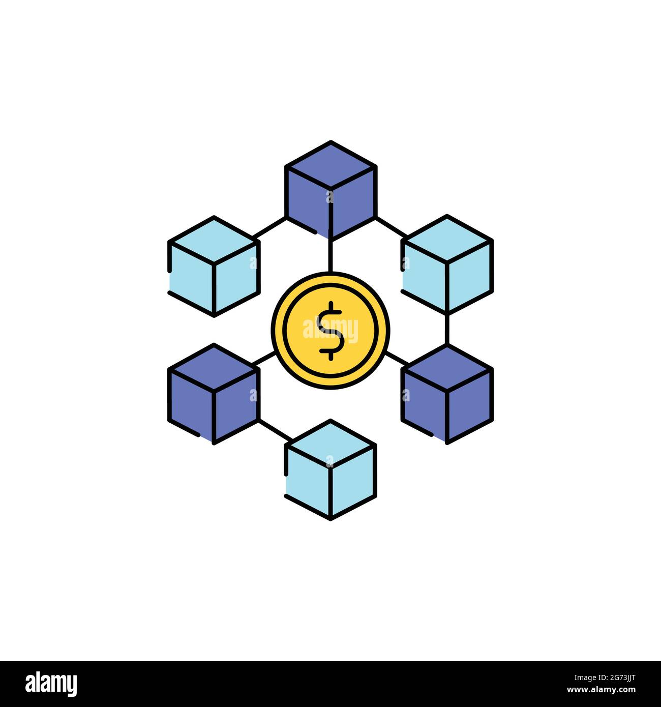 DeFi sign olor line icon. Pictogram for web page, mobile app, promo. UI ...