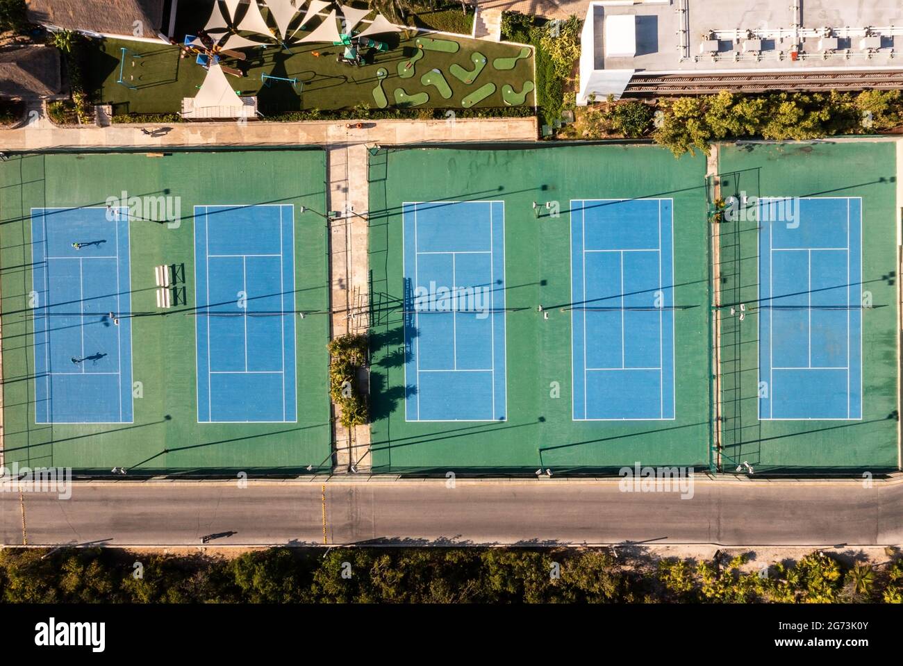 Tennis court top view design hi-res stock photography and images - Alamy