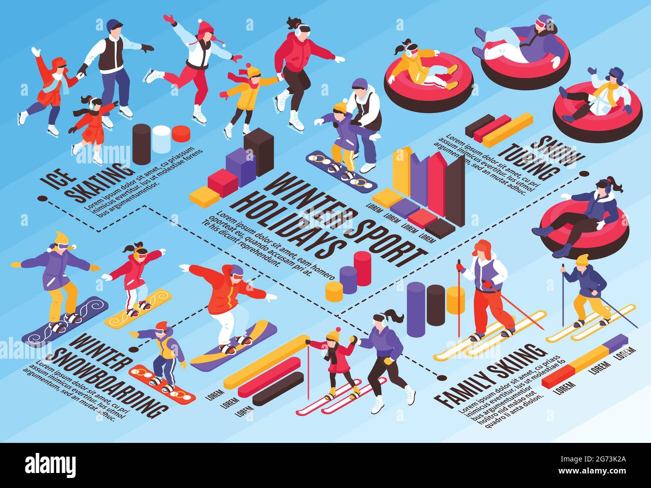 Isometric winter holiday horizontal composition with editable text 3d ...