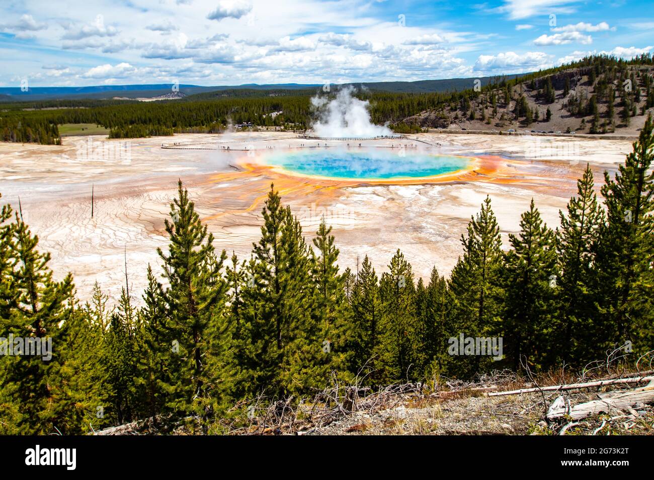 Grand Prismatic Spring in Yellowstone National Park Wyoming in May ...