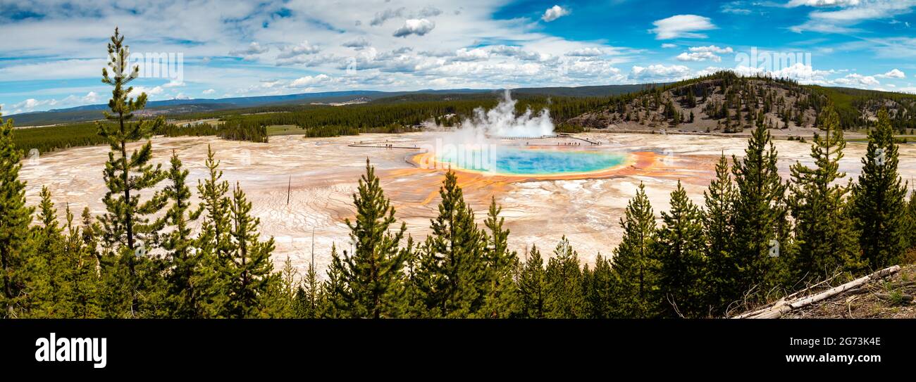 Grand Prismatic Spring in Yellowstone National Park Wyoming in May ...