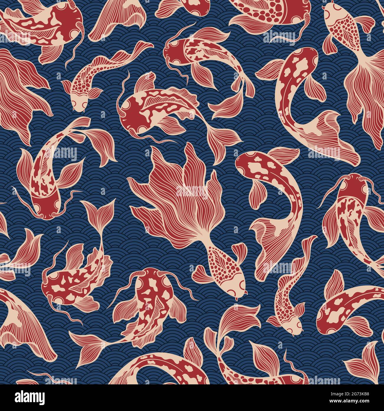 Japanese textile blue vector hi-res stock photography and images - Alamy