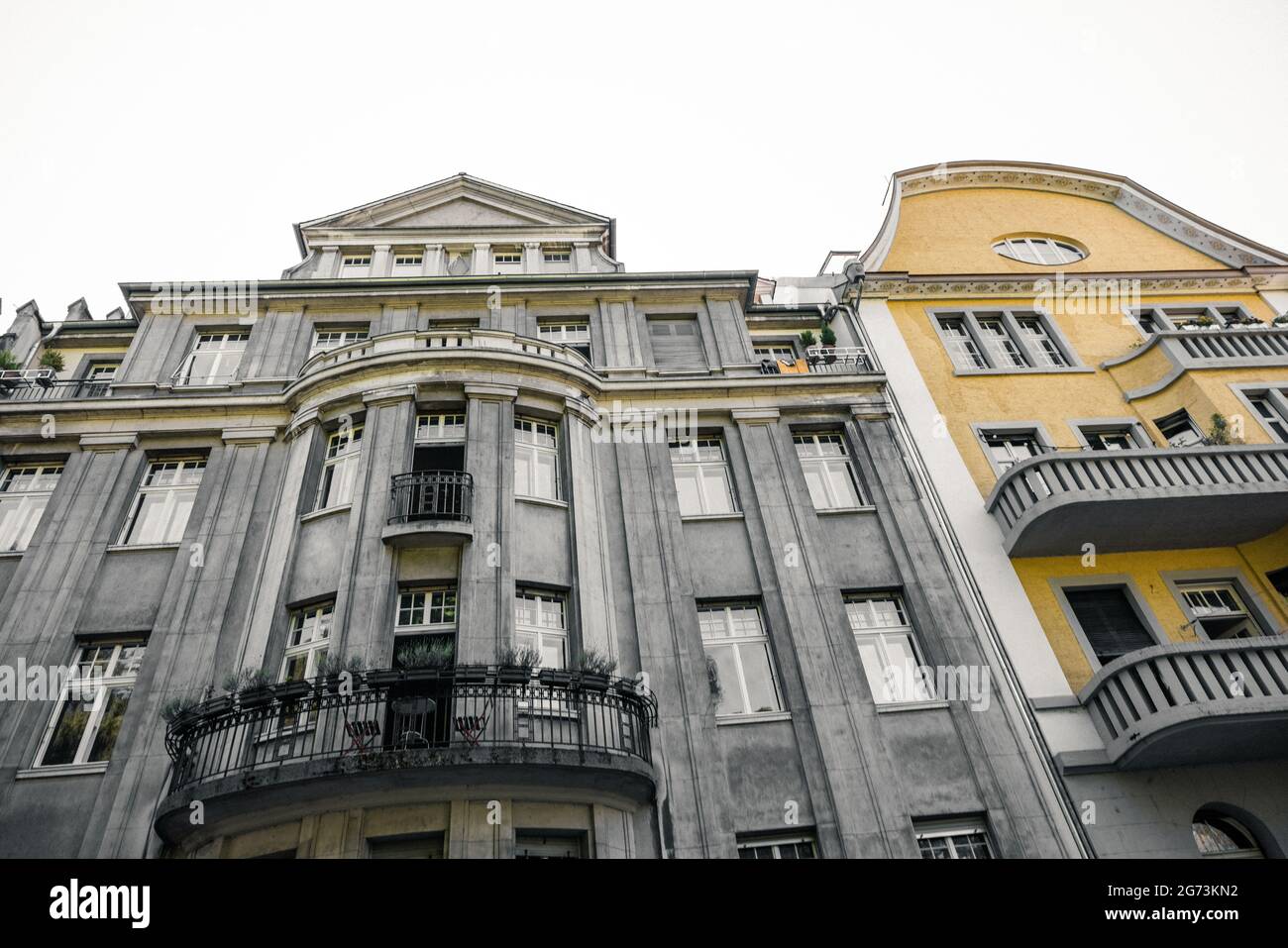 Low angle shot of buildings in Constance, Germany Stock Photo - Alamy