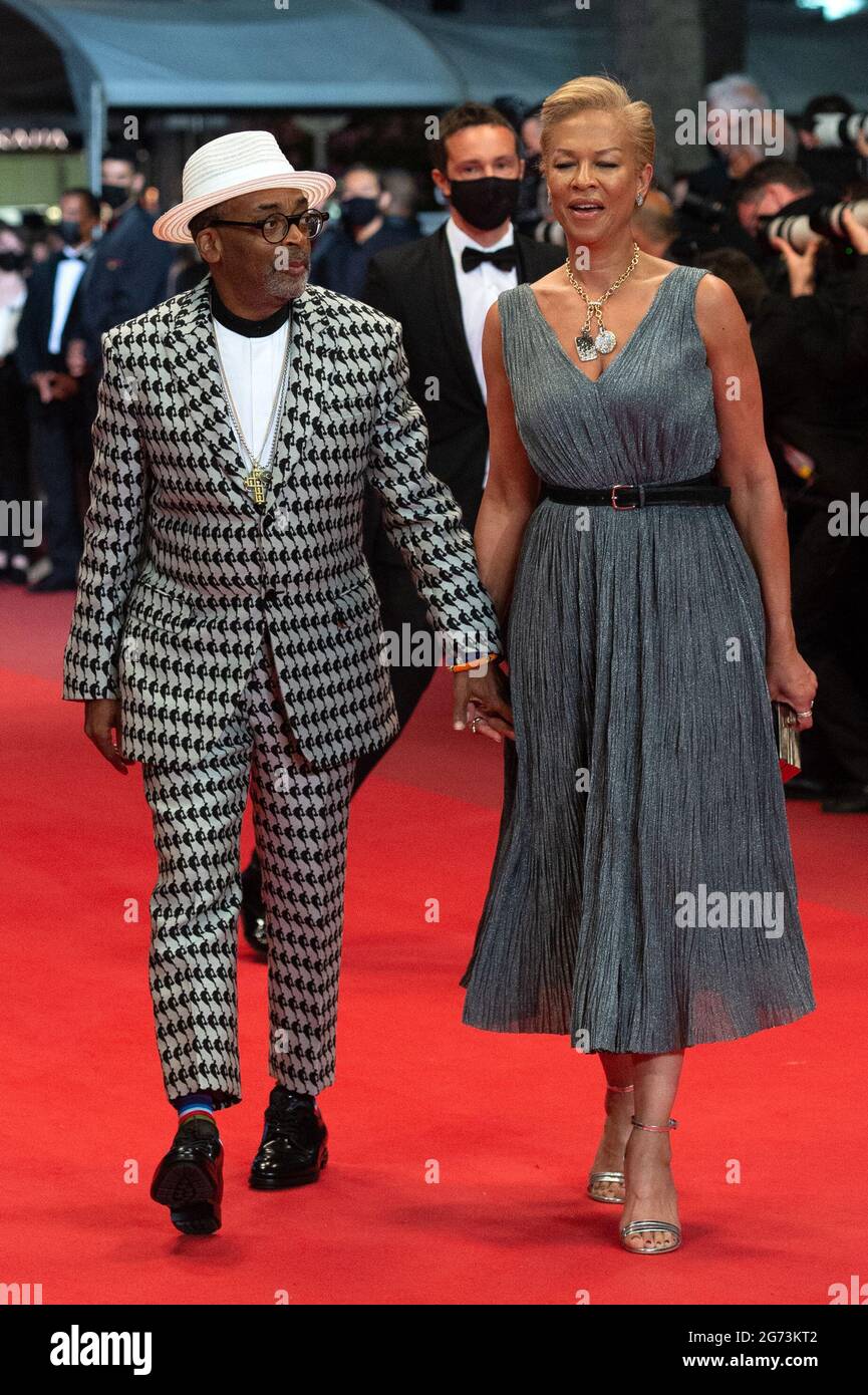 Spike Lee and Tonya Lewis Lee attending the Flag Day Premiere as part ...