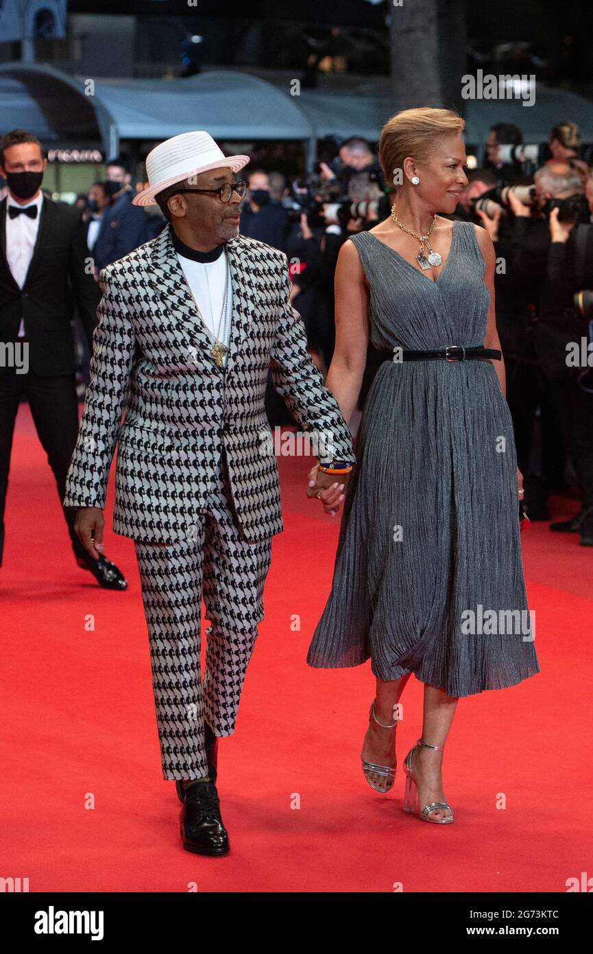 Spike Lee and Tonya Lewis Lee attending the Flag Day Premiere as part ...