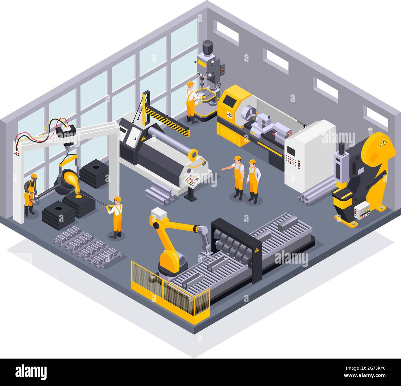 Conveyor metalworking Stock Vector Images - Alamy