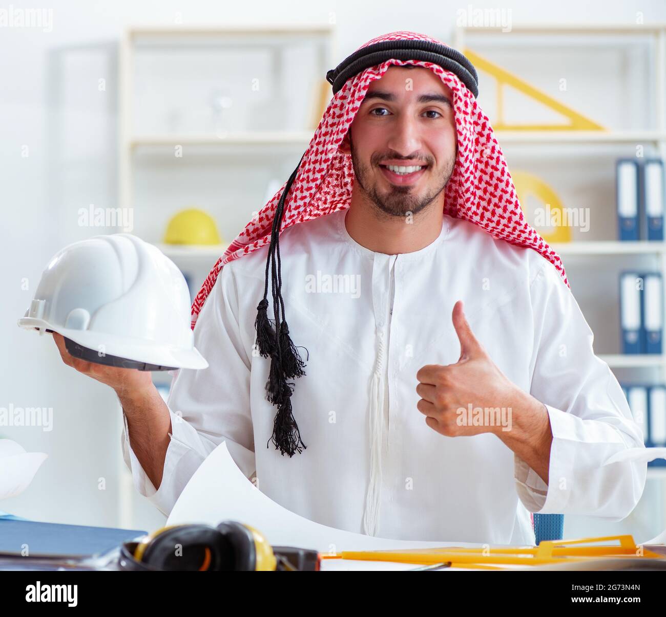 The arab engineer working on new project Stock Photo - Alamy