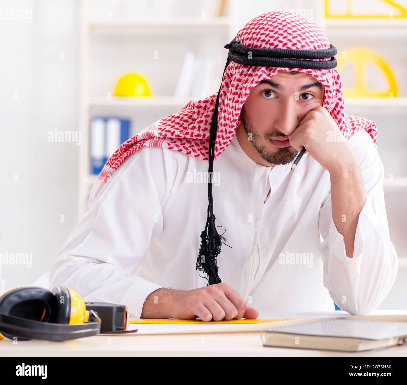 The arab engineer working on new project Stock Photo - Alamy