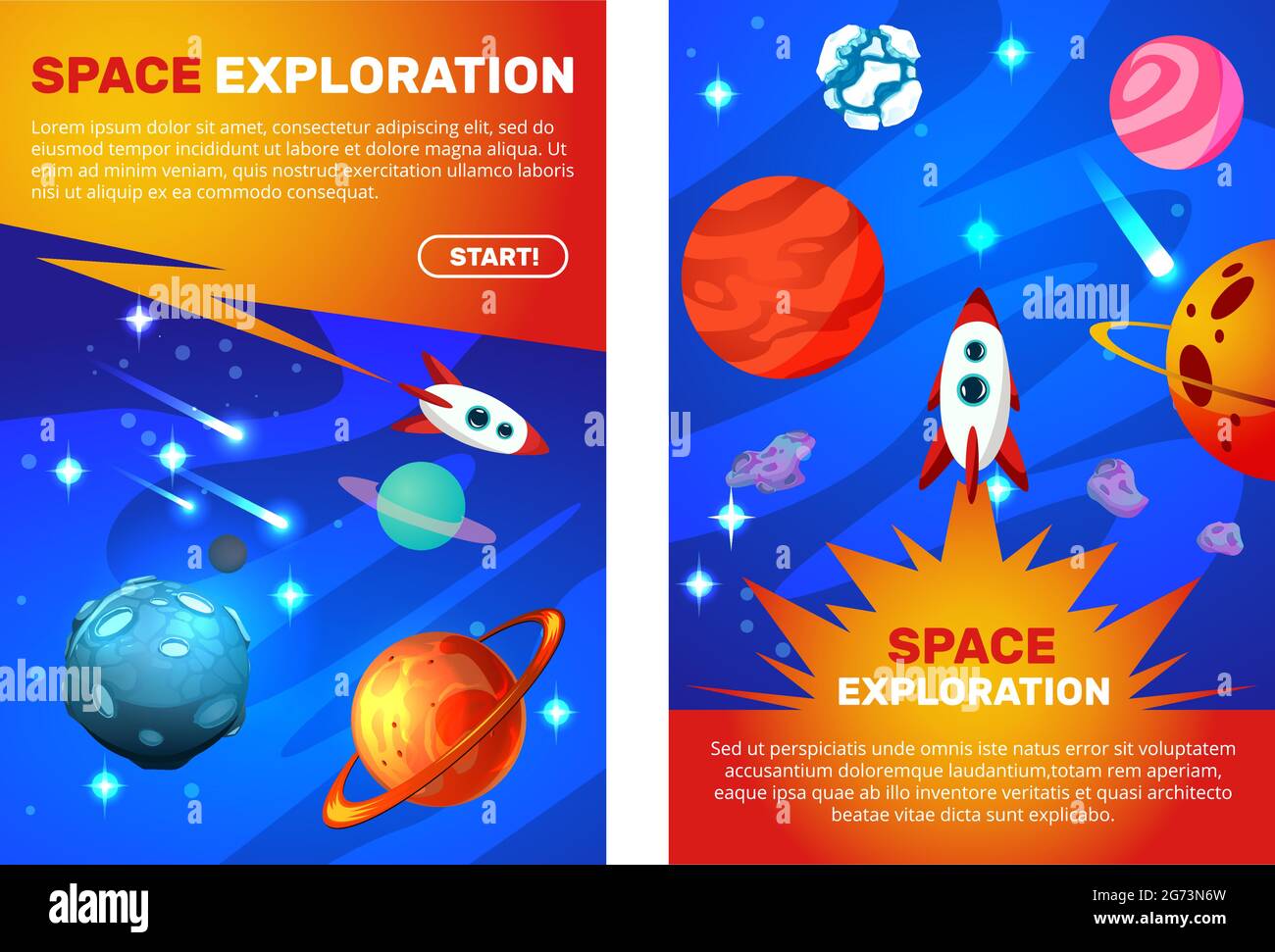 Space background with stars and comets Cut Out Stock Images & Pictures ...