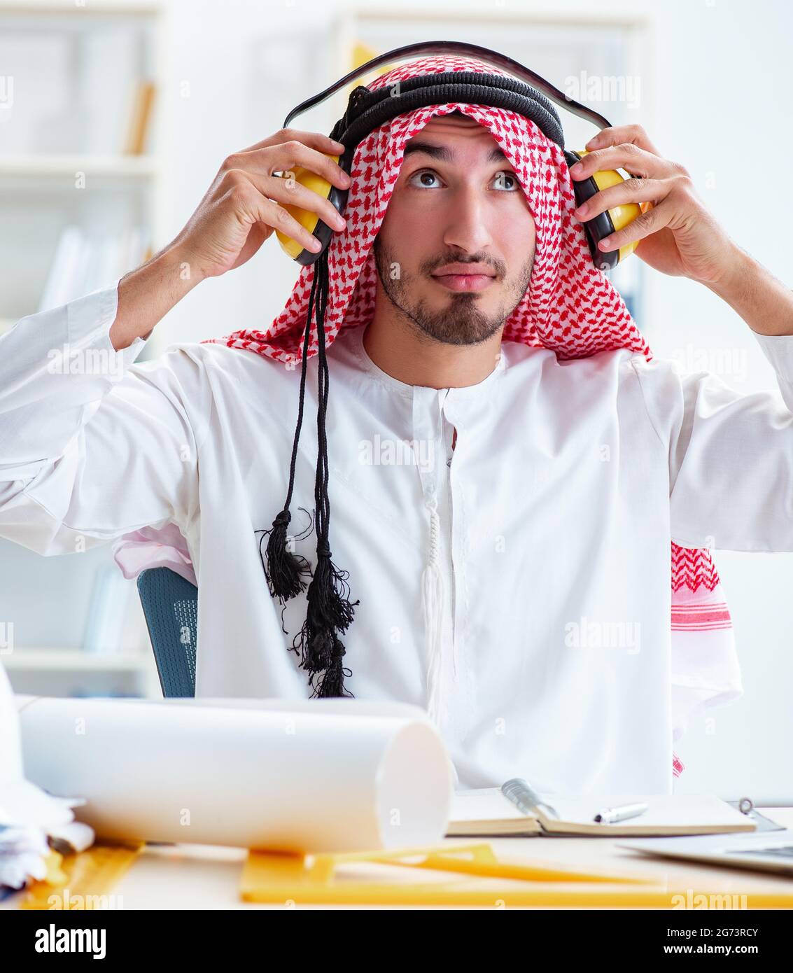 The arab engineer working on new project Stock Photo - Alamy