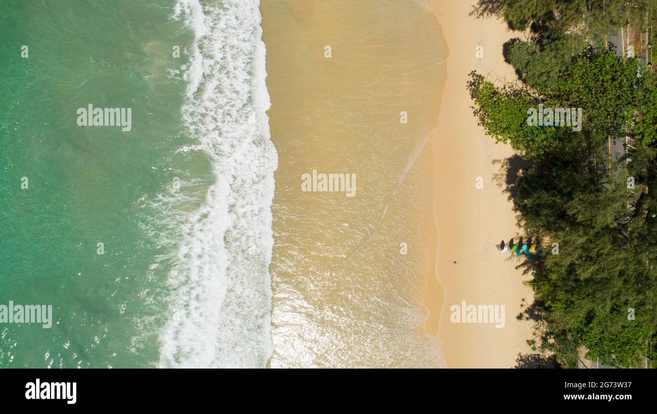 Beach sea surface texture Beautiful tropical beach sand Top view Stock ...