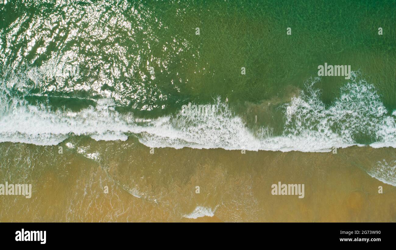 sea surface texture Beautiful tropical beach sand Top view Stock Photo ...