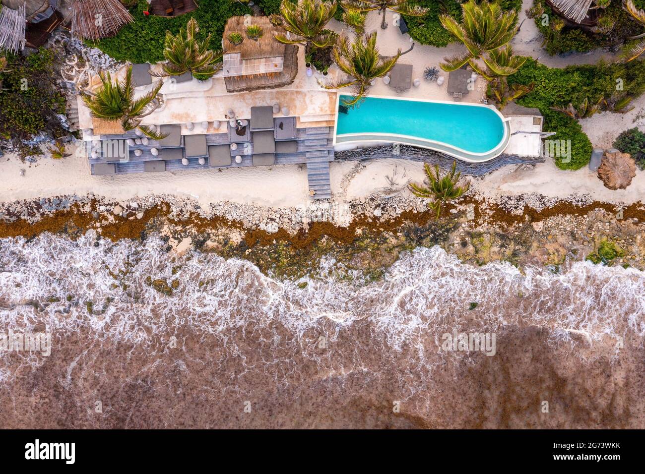 Top view of swimming pool on the cliff edge Stock Photo - Alamy