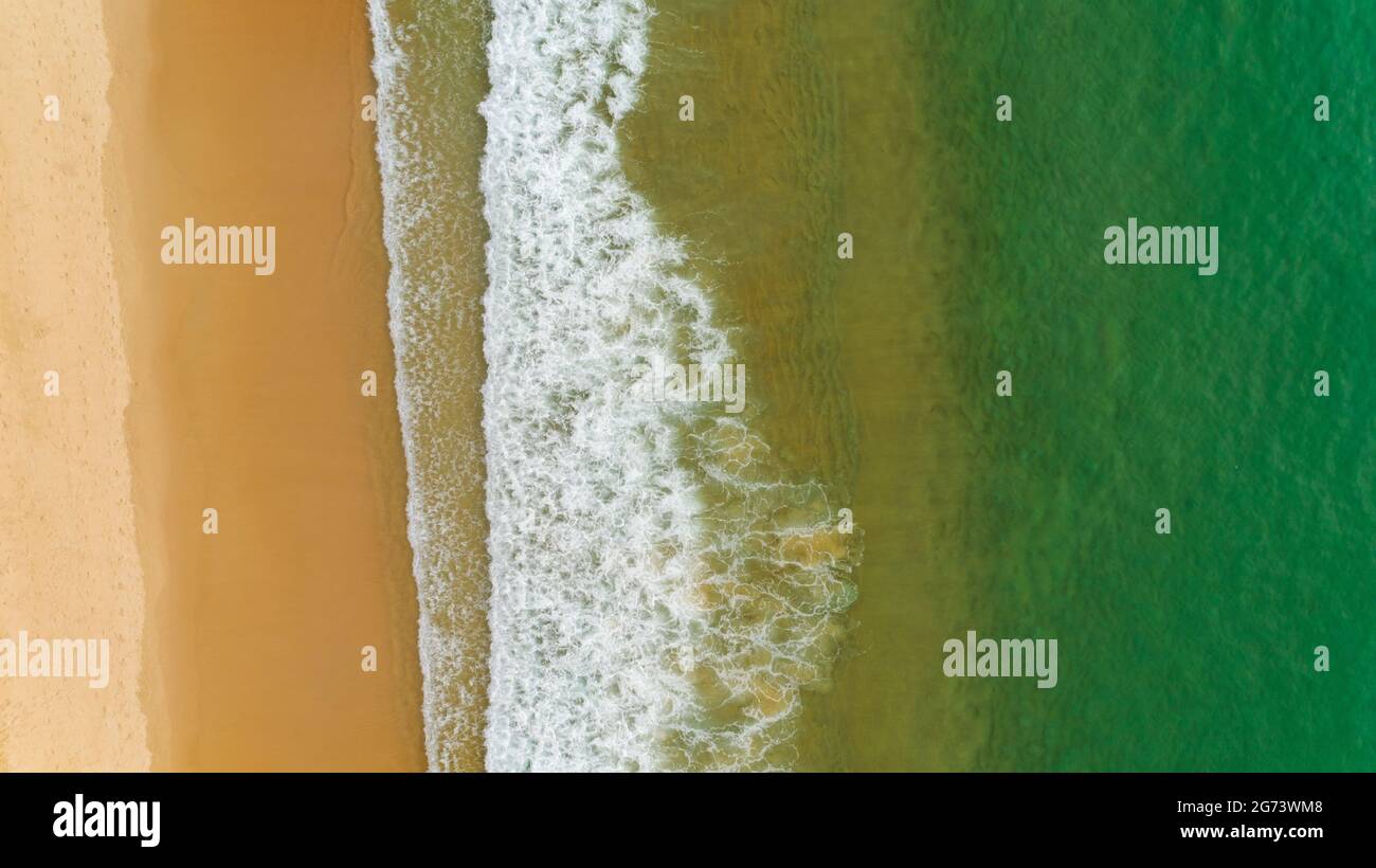 Beach sea surface texture Beautiful tropical beach sand Top view Stock ...