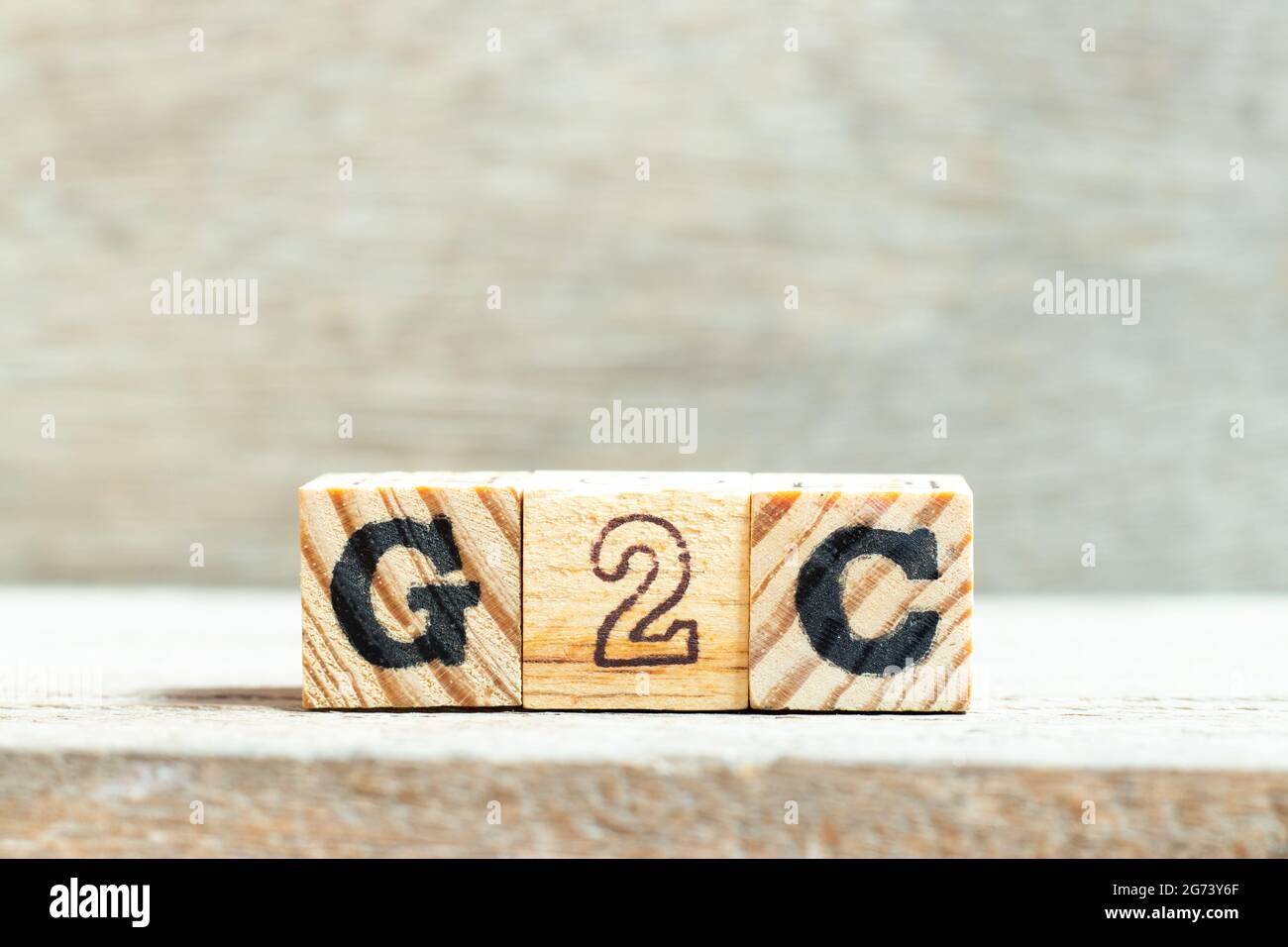 Alphabet letter block in word G2C (Abbreviation of Government to ...