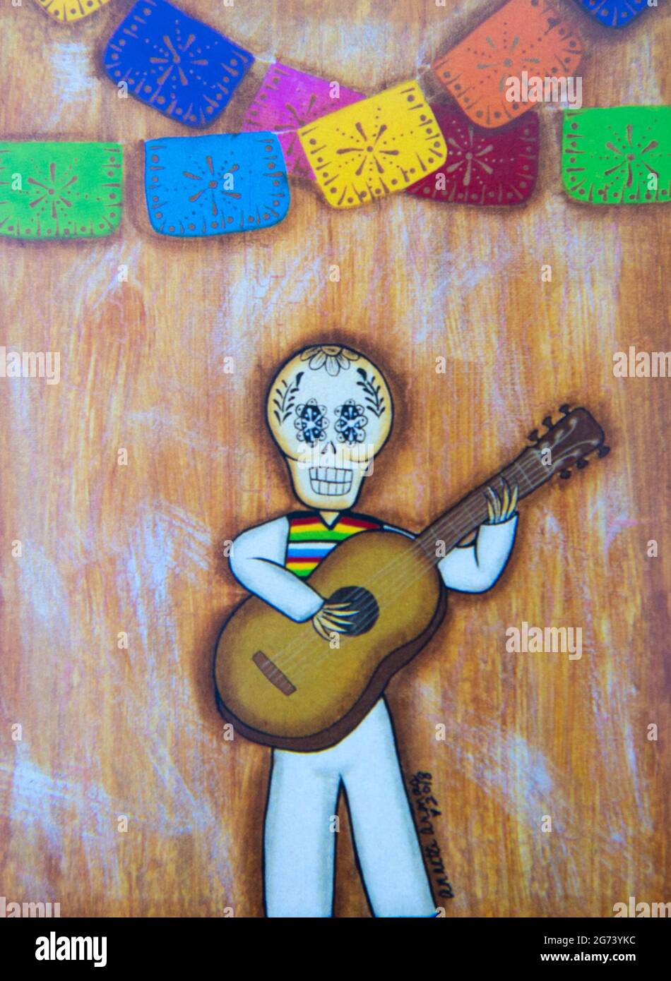 Day of dead skeleton play hi-res stock photography and images - Alamy