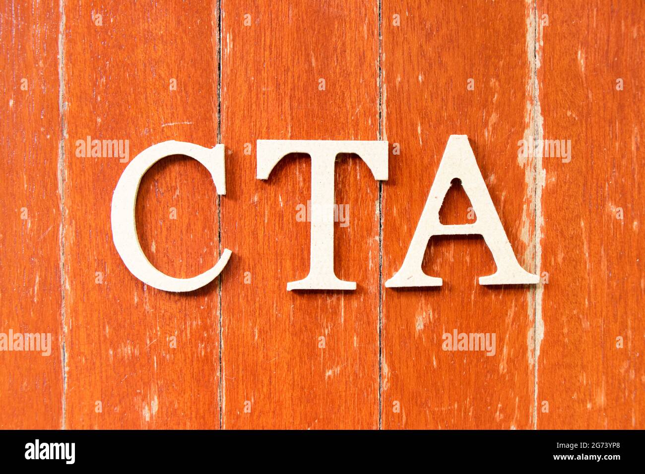 Alphabet letter in word CTA (Abbreviation of Call to action or ...