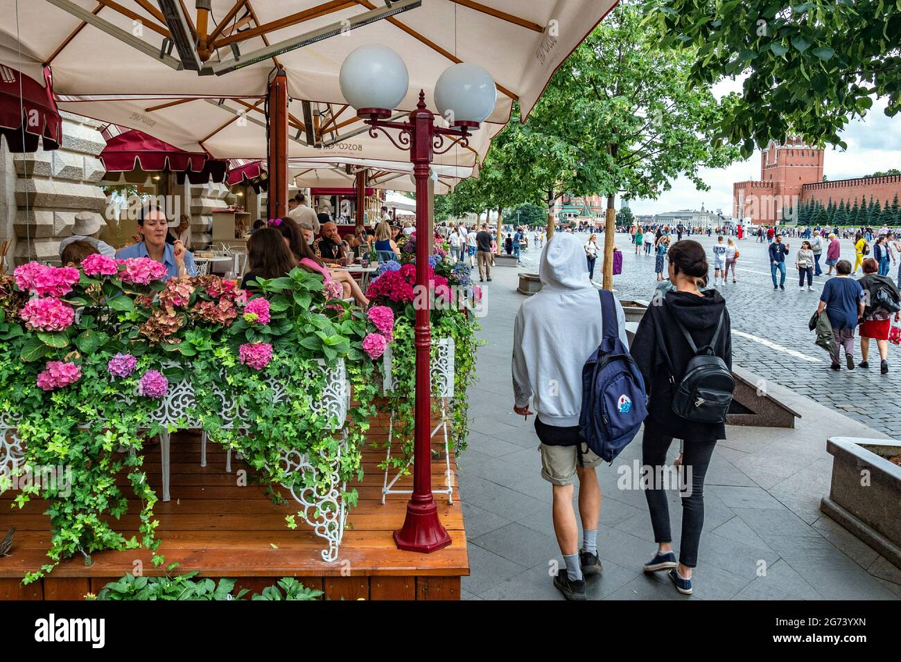 July 2021. Flower Festival on Red Square, Moscow, Russia Stock Photo ...