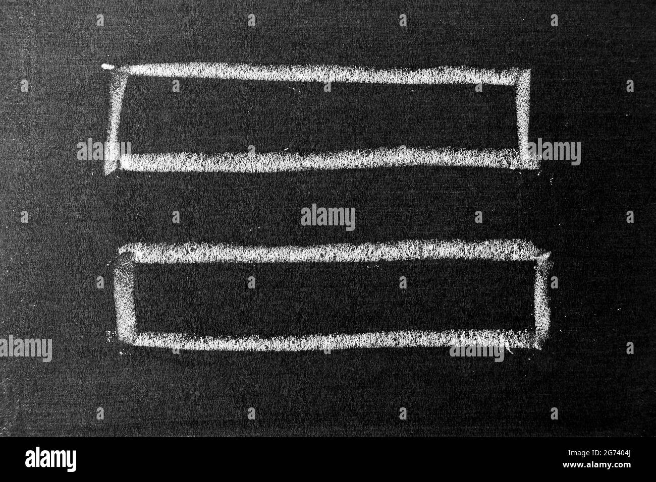 White color chalk hand drawing as square or rectangle shape on ...