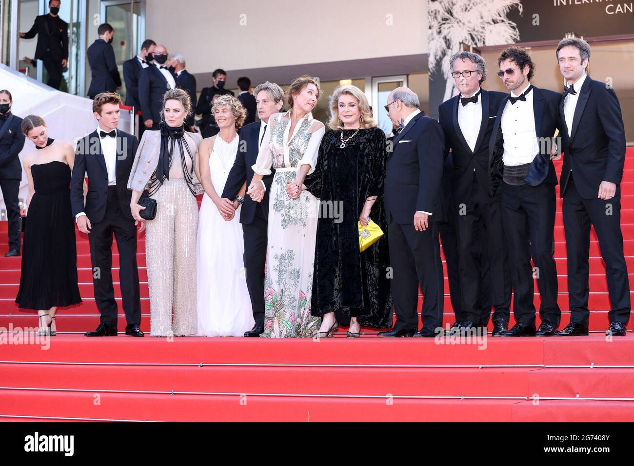 Cannes, France. 10th July, 2021. CANNES - JULY 10: Gabriel Sara, Benoit ...