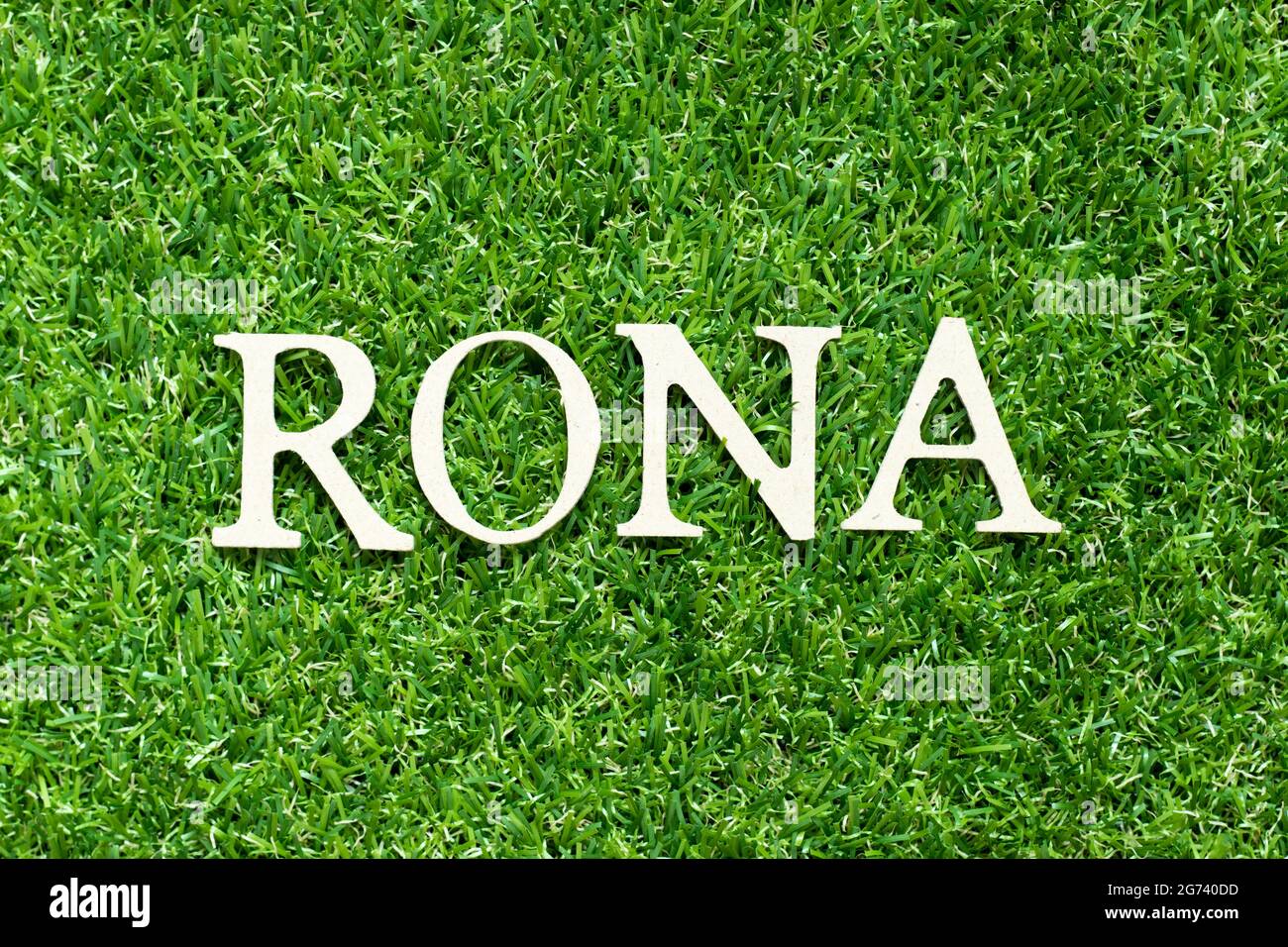 Alphabet letter in word RONA (Abbreviation of Return on net assets) on ...