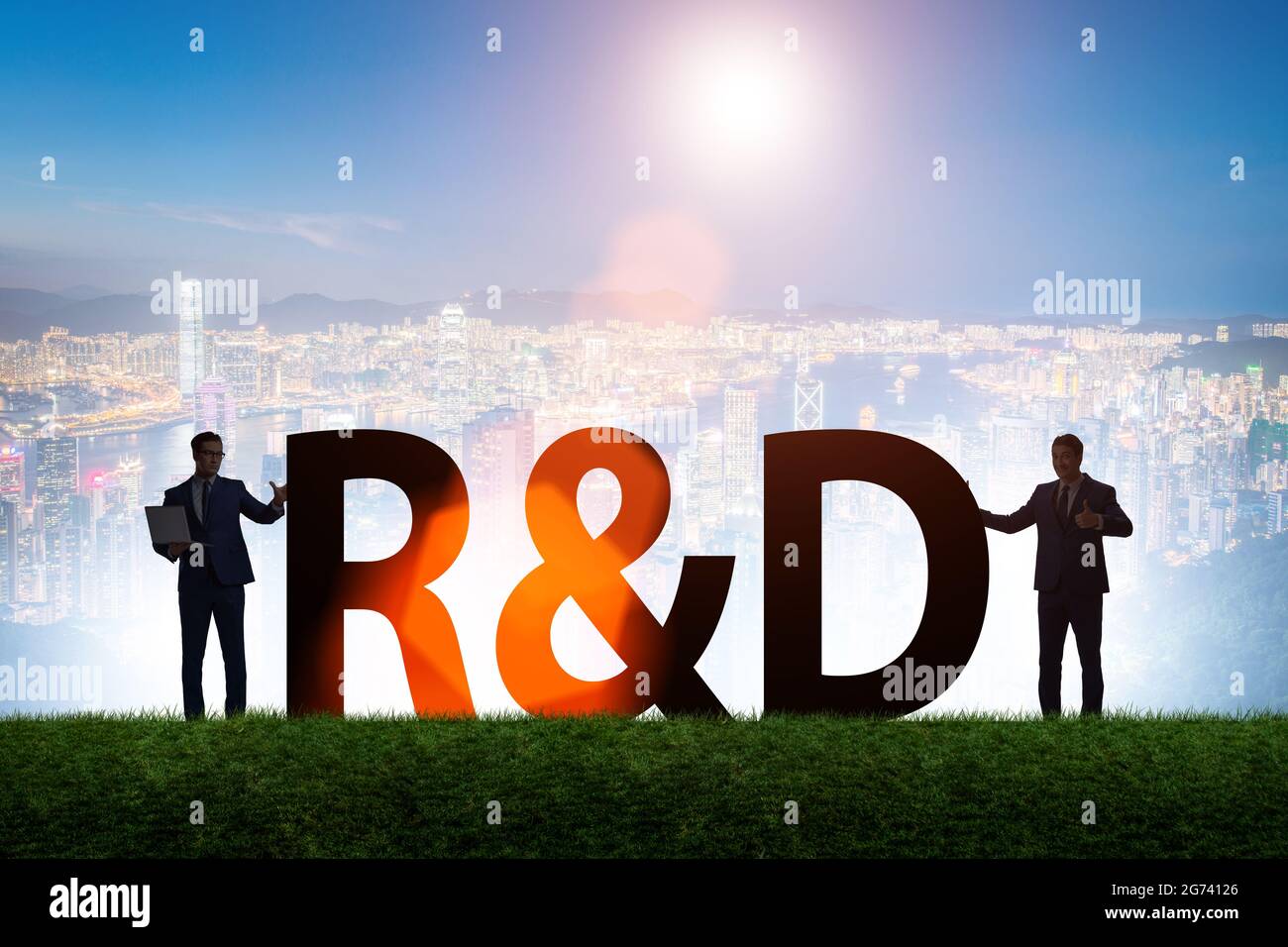 Research and development concept with the businessman Stock Photo - Alamy