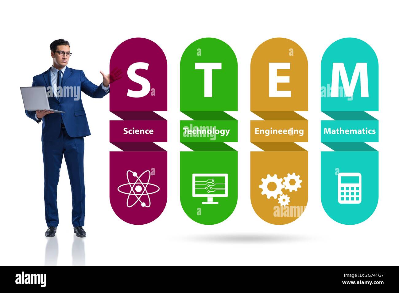 Business people in the STEM education concept Stock Photo - Alamy