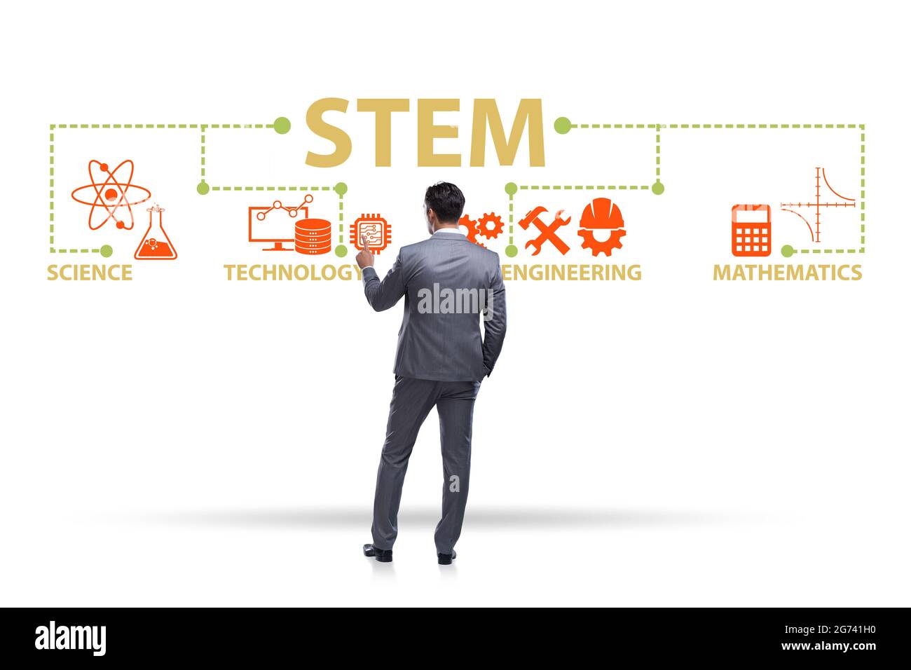 Business people in the STEM education concept Stock Photo - Alamy
