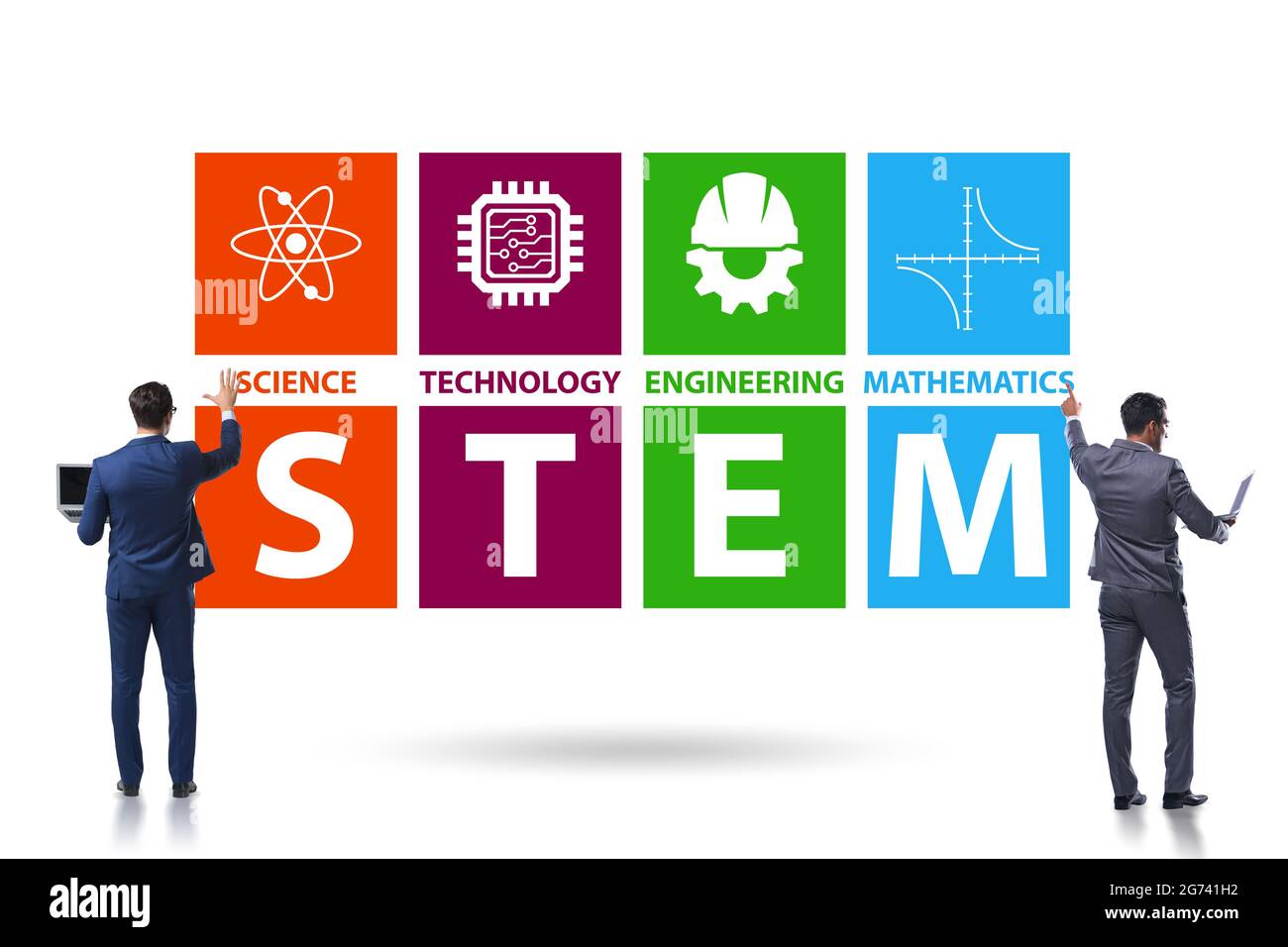 Business people in the STEM education concept Stock Photo - Alamy