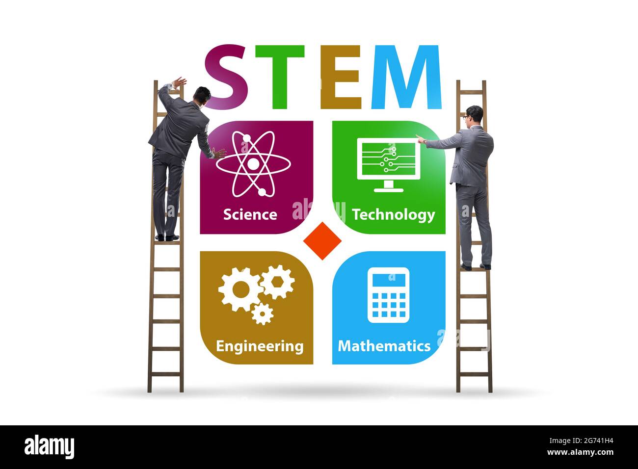 Business people in the STEM education concept Stock Photo - Alamy