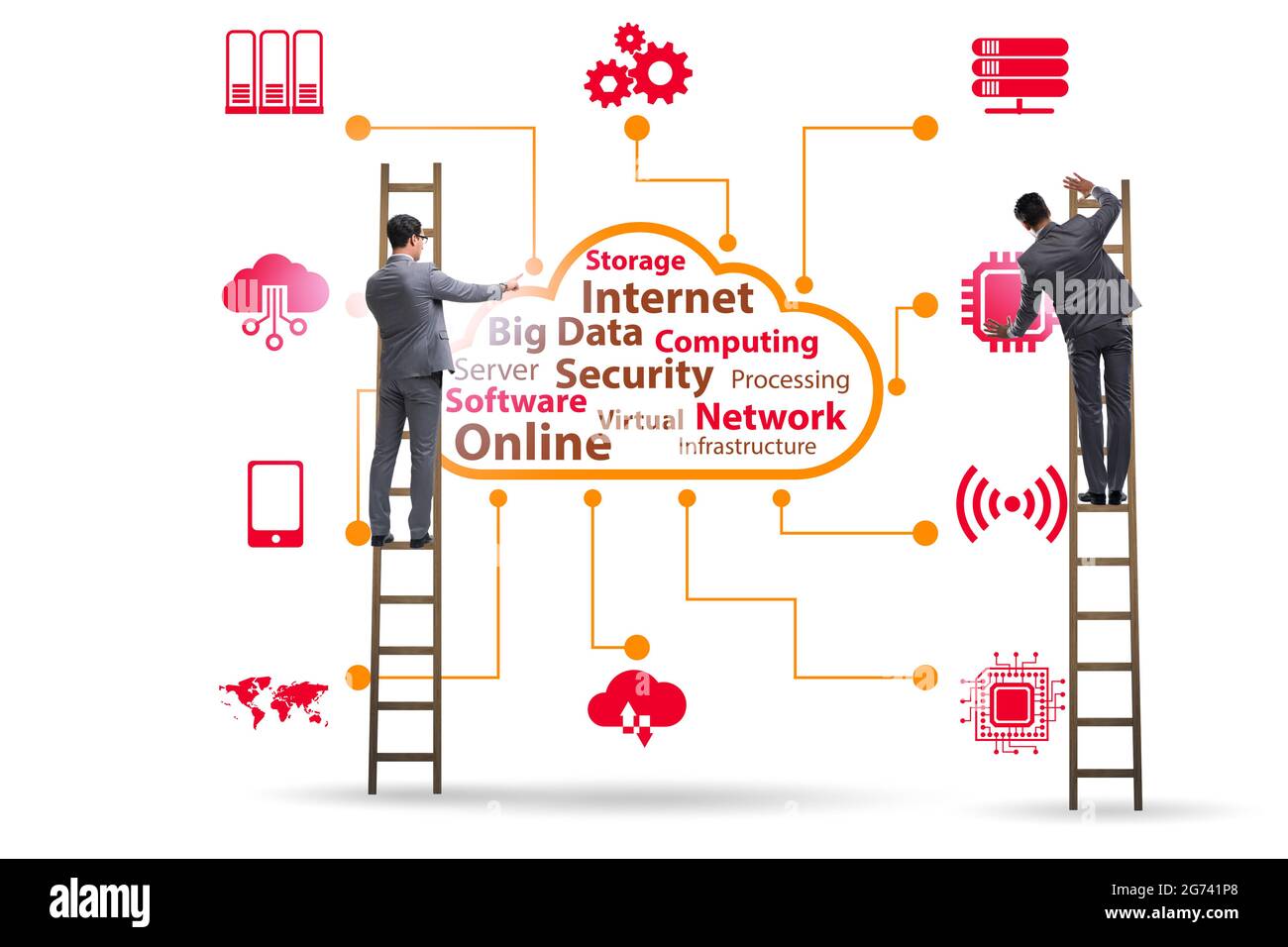 Cloud computing in the technology concept Stock Photo - Alamy