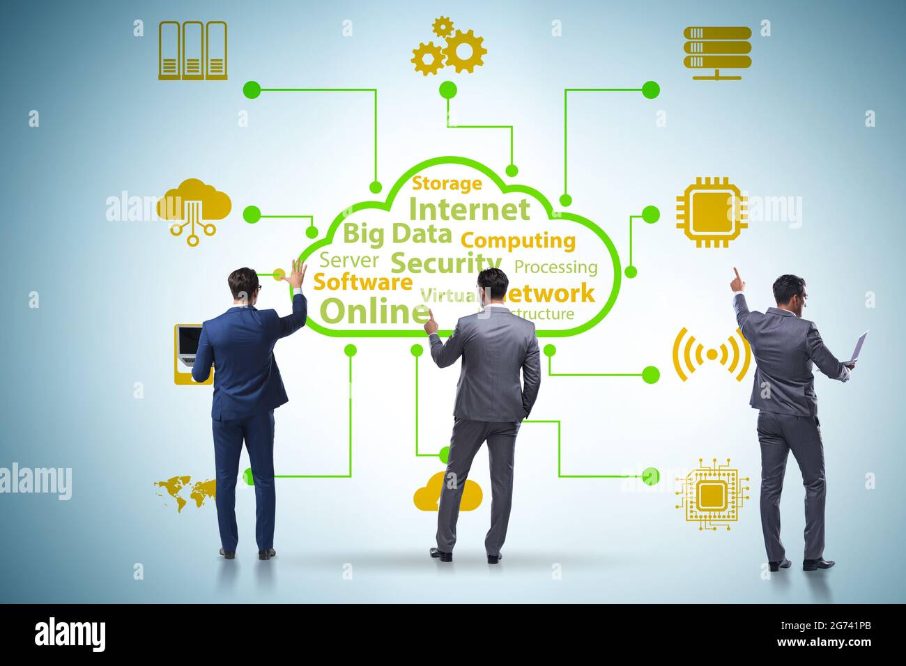 Cloud computing in the technology concept Stock Photo - Alamy