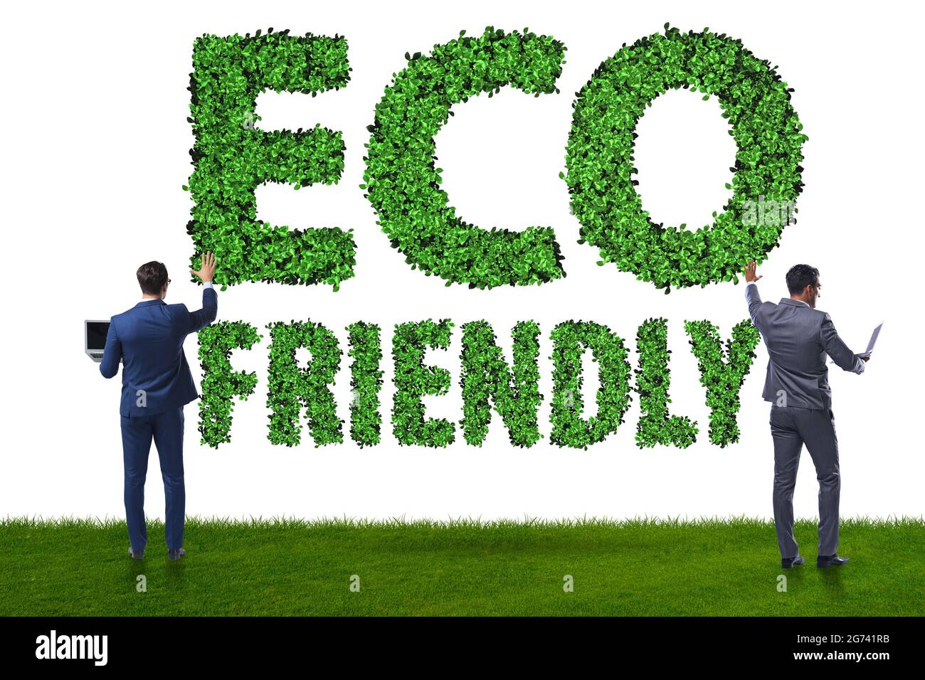 Eco friendly illustration in the ecology concept Stock Photo - Alamy
