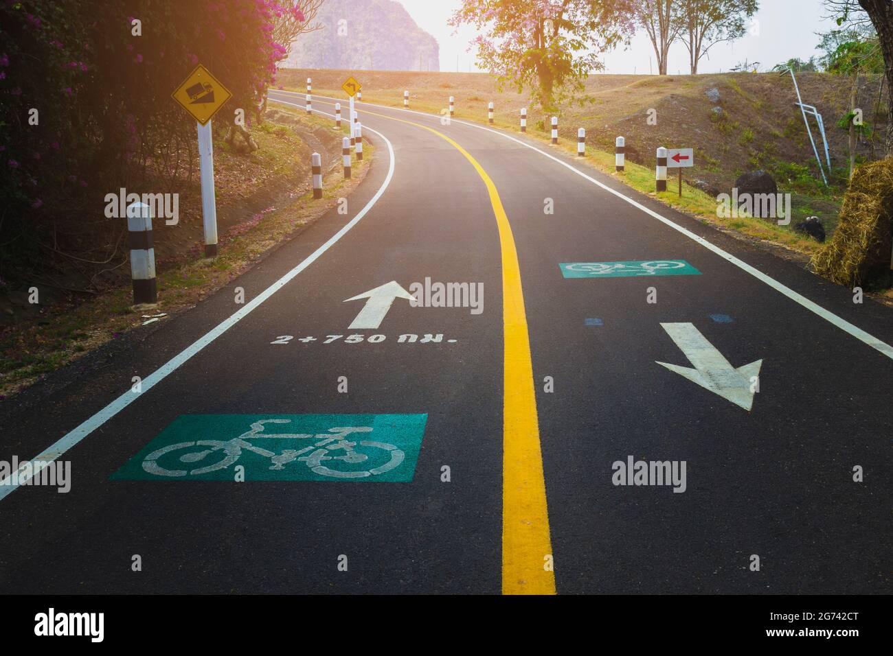 Road symbols for exercise bikes and racing Stock Photo - Alamy