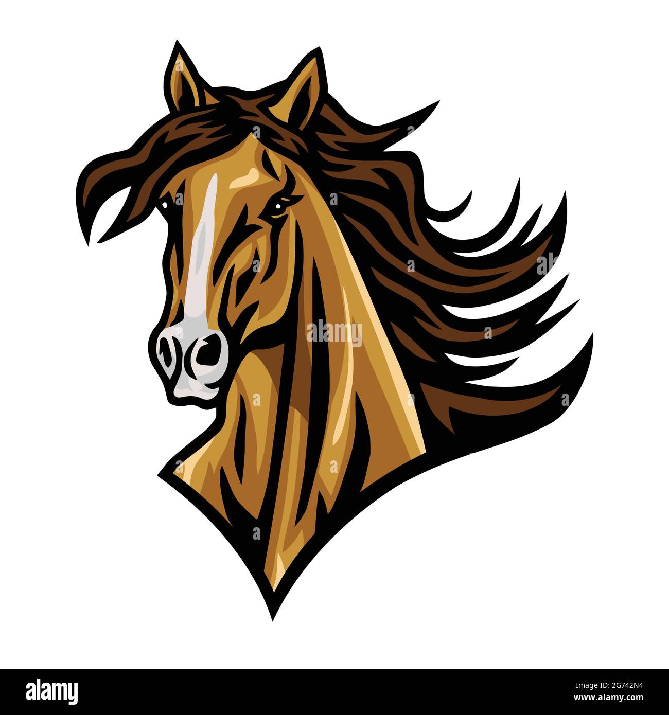 Cartoon Horse Logo Horse Logo, Vector Mascot, Vector Illustration