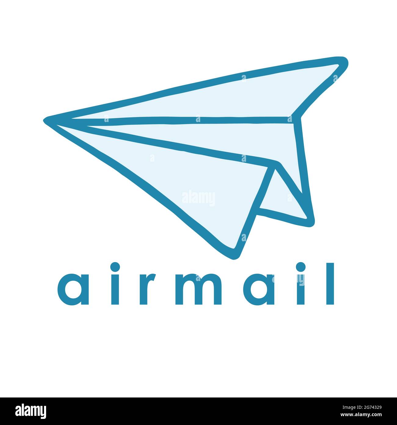 Airmail Paper Plane Logo Design Vector Illustration Icon Stock Vector ...
