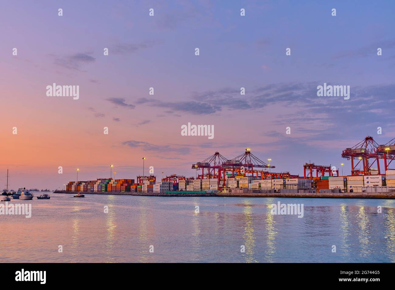 Callao, Lima / Peru - July 10 2021: View of dock and containers in the ...