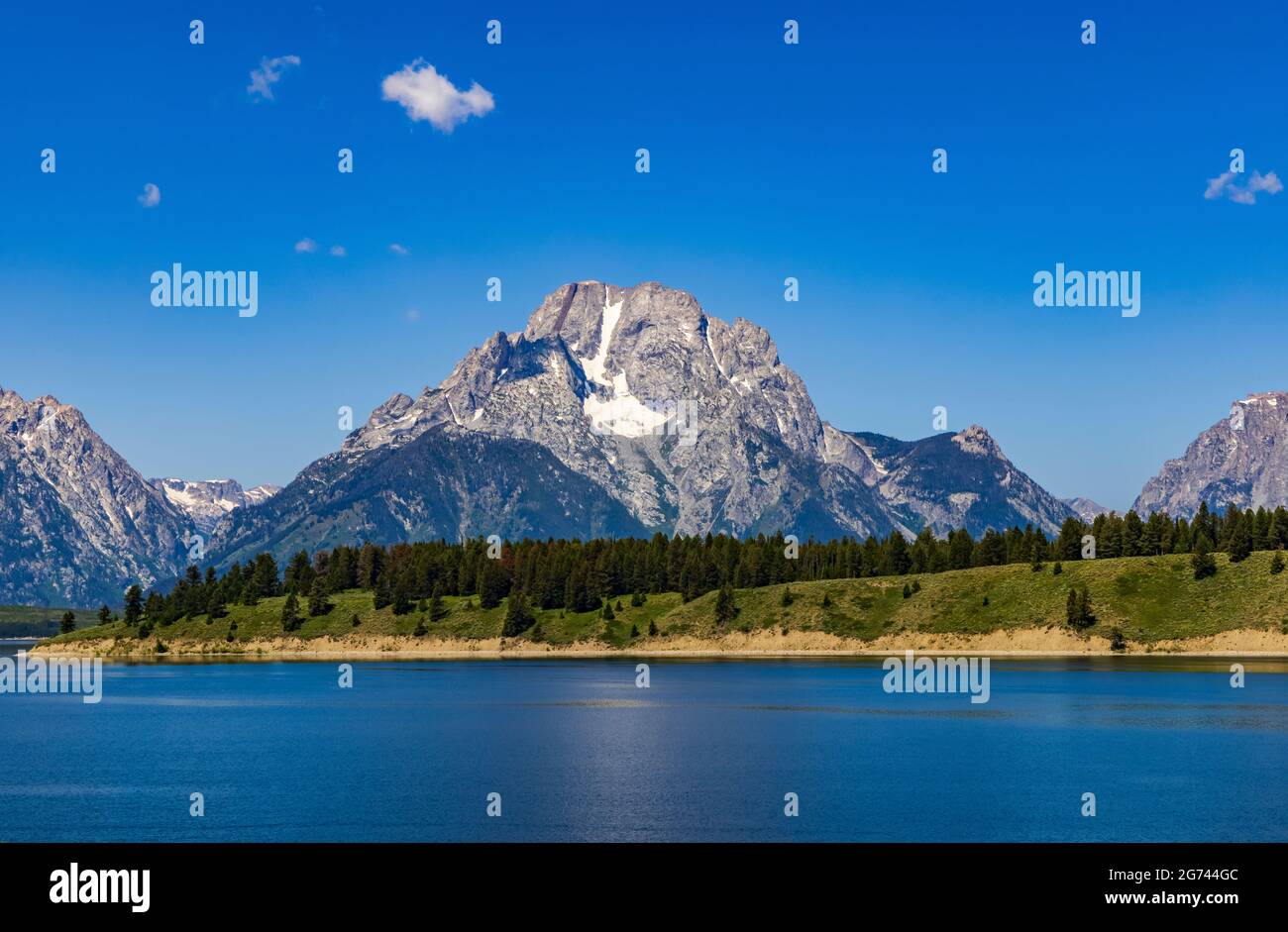 National Park Grand Teton United States Mount Moran Sunset